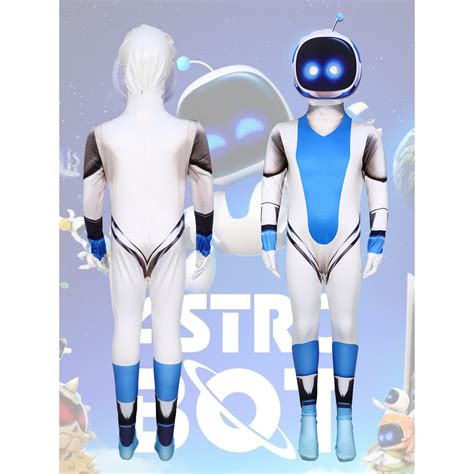 Astro Bot Cosplay Sony Space Robot Costume Halloween Jumpsuit Cosplay