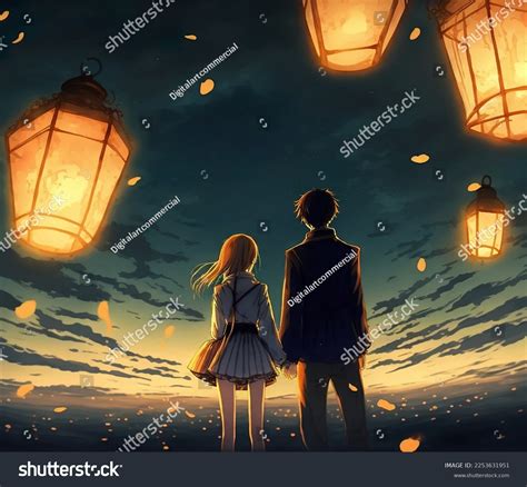 Cute Anime Love Couples Sketches