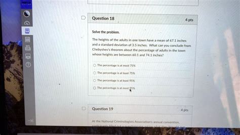 solved question 18 4 pts solve the problem the heights the adults one