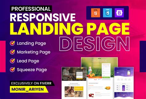 Create Attractive Html And Wordpress Landing Page Design By Monir