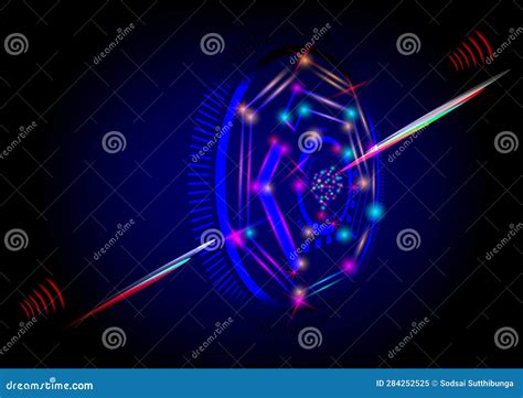 Network Communication Internet Online Connection Futuristic Telecoms Abstract Background Vector