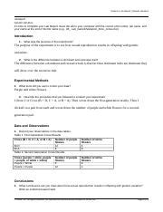 SCI BDE LabReport GeneticVariation Docx Science Lab Report Genetic Variation Lab Report