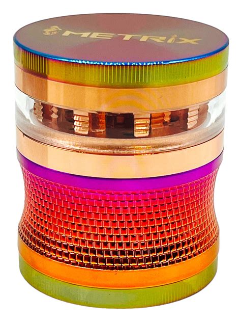 Metrix See Through 63mm 4 Layers Grinder Display Of 6ct