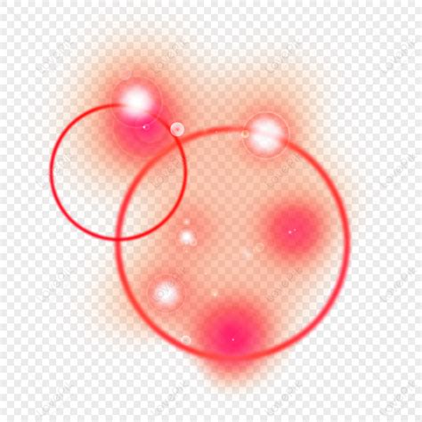 Ring Bright Red Glow Effect Shining Highlights Light Effect White