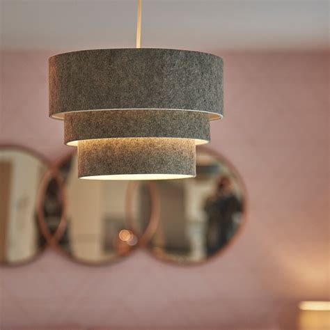 Aztec 3 Tier Felt Ceiling Light Shade And Bulb