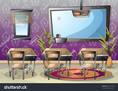 Cartoon Vector Illustration Interior Classroom Separated Stock Vector Royalty Free 481473199