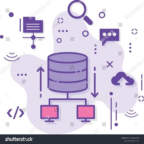 Shared Db Machine Hybrid Network Stock Stock Vector Royalty Free 2199824439 Shutterstock
