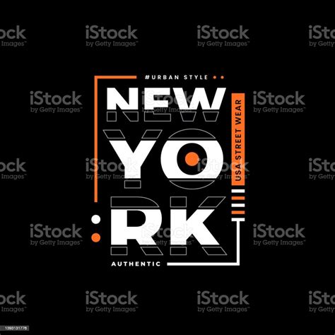 도시 패션 스타일을위한 오렌지 모던 타이포그래피 기하학적 인 뉴욕 시티 티셔츠 디자인 Blessing에 대한 스톡 벡터 아트 및 기타 이미지 Blessing 격언