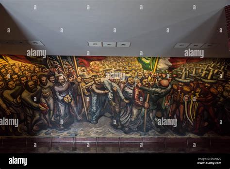 Giant Mural By Mexican Artist David Alfaro Siqueiroschapultepec Castle