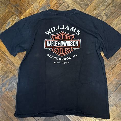 Vintage Black Harley Davidson Biker Tee Depop
