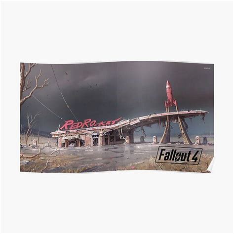 Fallout 4 Red Rocket Poster Merch