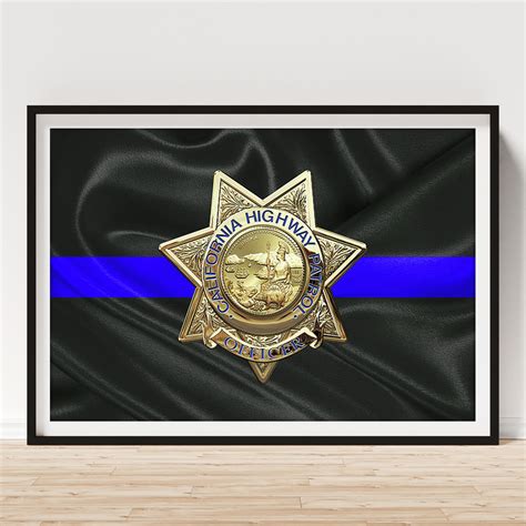 California Highway Patrol Chp Officer Badge The Thin Blue Line