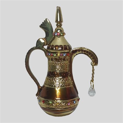 Mini Dallah Pitcher Brass Over Enamel 375 Bejewelled Vintage Etsy