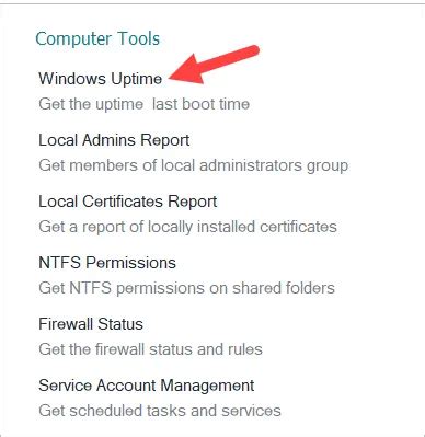 Quickly Check Windows Server Uptime Active Directory Pro