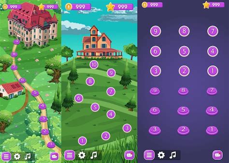 premium vector game map with many levels landscape user interface