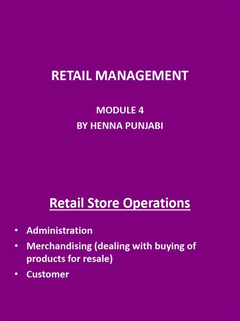 retail m4 pointers pdf shopping mall business