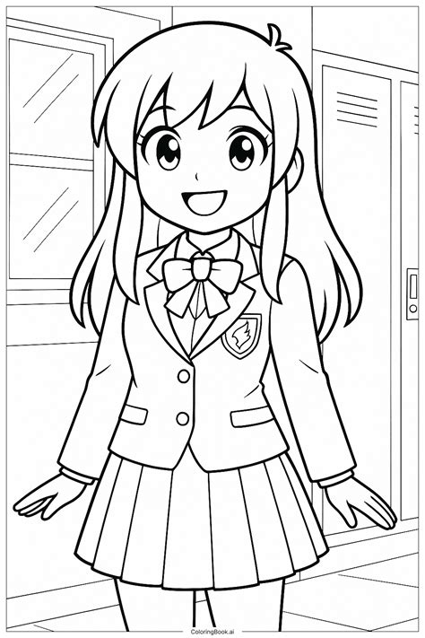 Aphmau In Her Phoenix Drop High Uniform 색칠하기 페이지 무료 Pdfandpng 인쇄 가능