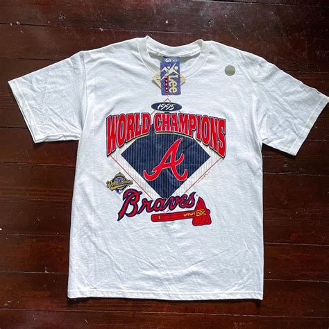 Vintage Atlanta Braves T Shirt 90s Lee Sport Made Depop