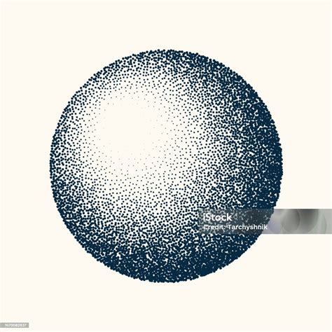 둥근 모양의 점선 개체 빈티지 스티플 요소 페이딩 그라디언트 점각 도트 워크 그리기 점을 사용한 음영 하프 톤 붕괴 효과 백색 소음 거친 질감 벡터 그림 0명에 대한 스톡