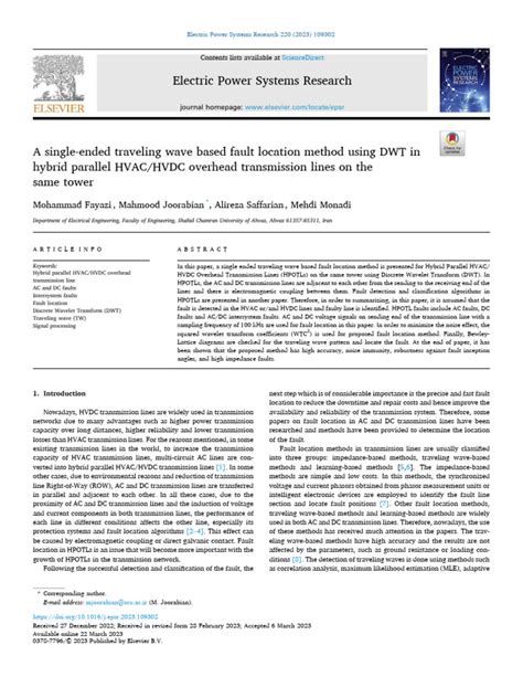 A Single Ended Traveling Wave Based Fault Location Method Using Dwt