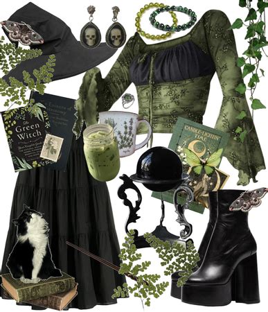 Whimsygoth Witchcore Style 💚 Aesthetic Outfit And Accessories In 2025