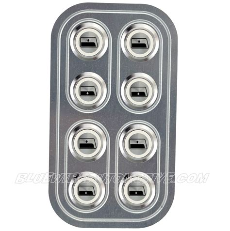 Deluxe Silver Series Billet Power Window Switch Window 4 Door White