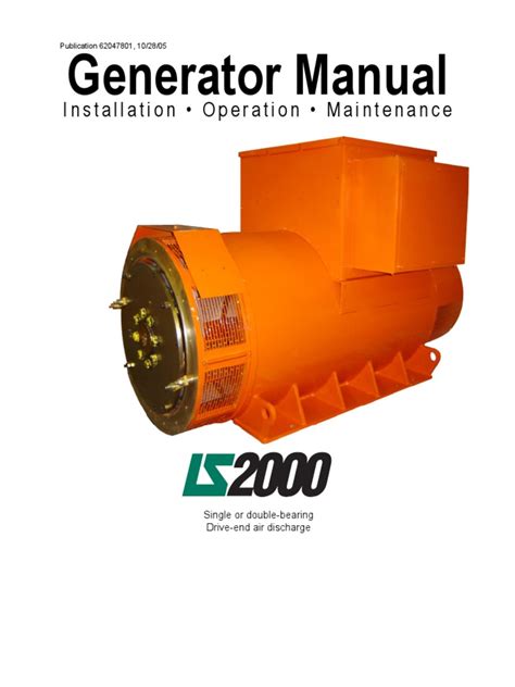 Generator Manual Installation Operation Maintenance Pdf Rectifier Electromagnetism