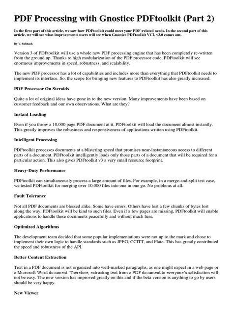 Pdf Processing With Gnostice Pdftoolkit Part 2 Pdf Information