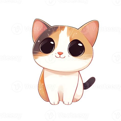 Cat Cute Chibi Playful Kawaii Chibi Cat Cute Cartoon Animal Cartoon