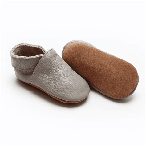 Gg Soft Sole Leather Shoes Grey The Collaboration