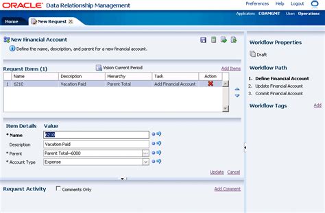 Creating A Single Item Change Request