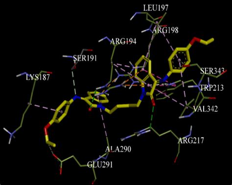 Computed Interactions Of 5b With Bsa Pdb 4f5s Download Scientific Diagram