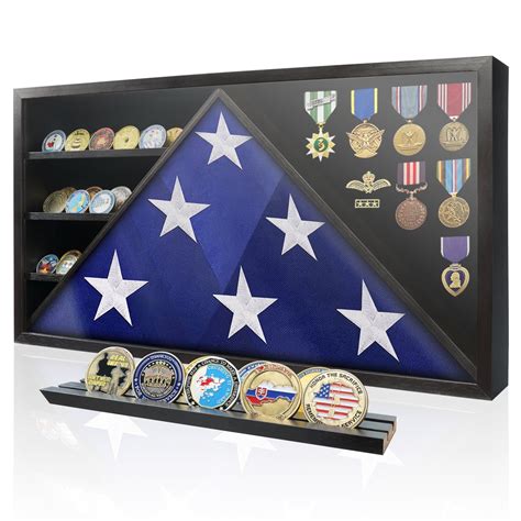 Atsknsk Flag Box Display Case For 5 X 95 Veterans Funeral Flag