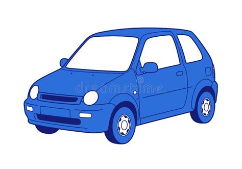 Blue Car Clipart Stock Illustration Illustration Of Outline 359354204