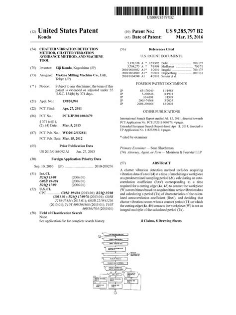 Chatter Vibration Detection Method For Avoiding Regenerative Chatter In