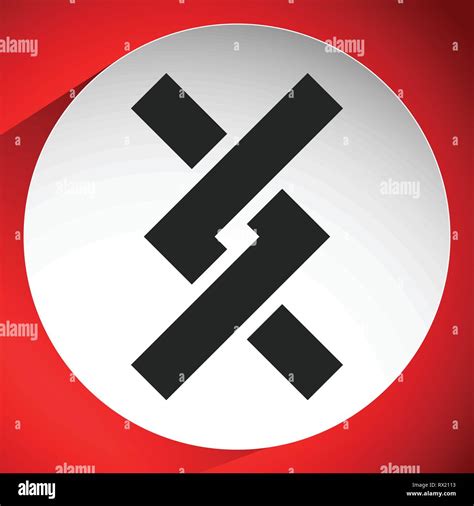 Overlapping Intersecting Knotted Lines Icon Vector Illustration