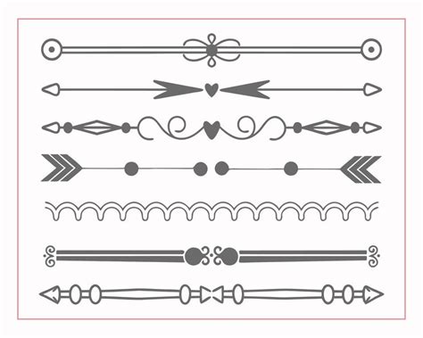 Decorative Divider And Separator Design Elements Premium Vector