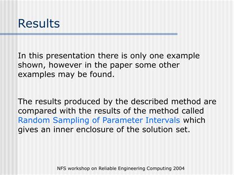Ppt A Method For Outer Interval Solution Of Parametrized Systems Of