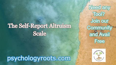 The Self Report Altruism Scale Psychology Roots