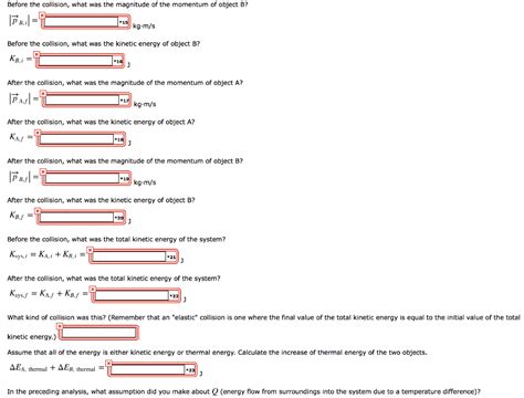 Solved Object A Has Mass Ma 8 Kg And Initial Momentum