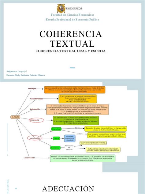 Coherencia Textual Pdf Sintaxis Lingüística