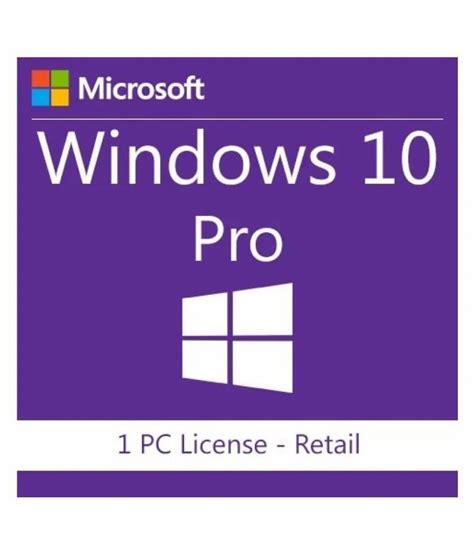 Microsoft Windows 10 Pro 32 64 Bit Retail License Product Key At 3800 Piece Windows 10 In