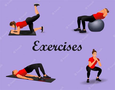 Exercises Premium Vector