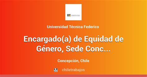 Encargadoa De Equidad De Género Sede Concepción Concepción