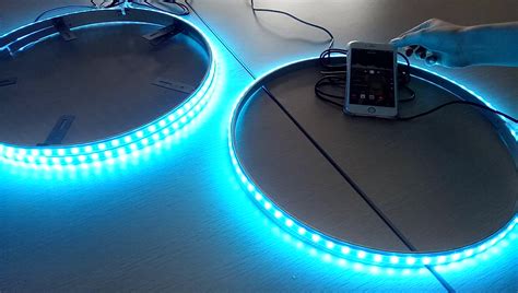 Bluetooth App Controlled Rgb Led Wheel Rings Light Buy Rgb Led Wheel Light Led Wheel Rings Led