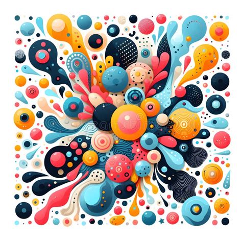 Colorful Abstract Background Exploding With Creativity And Imagination Stock Illustration
