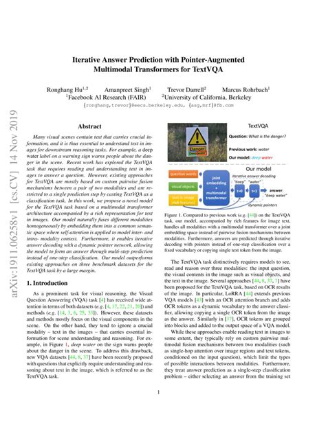 Iterative Answer Prediction With Pointer Augmented Multimodal