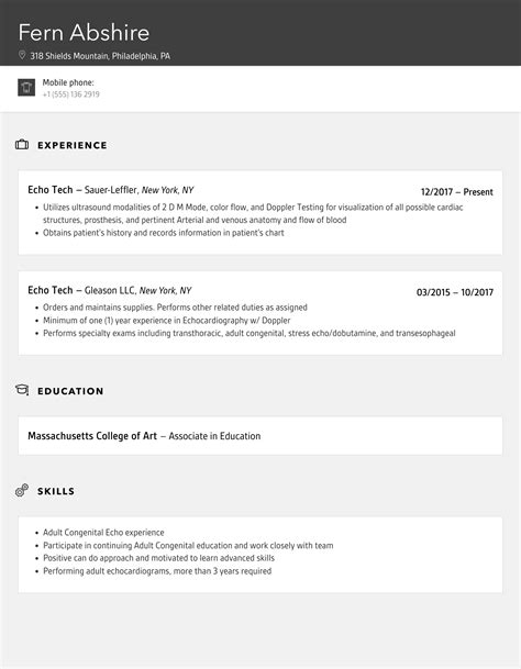 Echo Tech Resume Samples Velvet Jobs