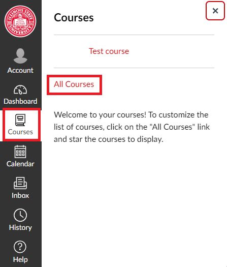 Accessing Courses In Canvas Help Illinois State