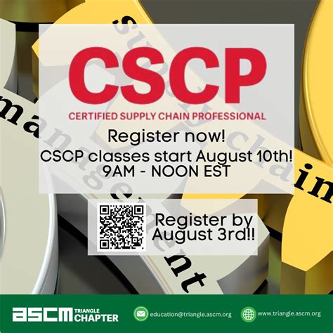 Ascm Triangle Chapter On Linkedin Reminder Upcoming Cscp Instructor Led Certification Review